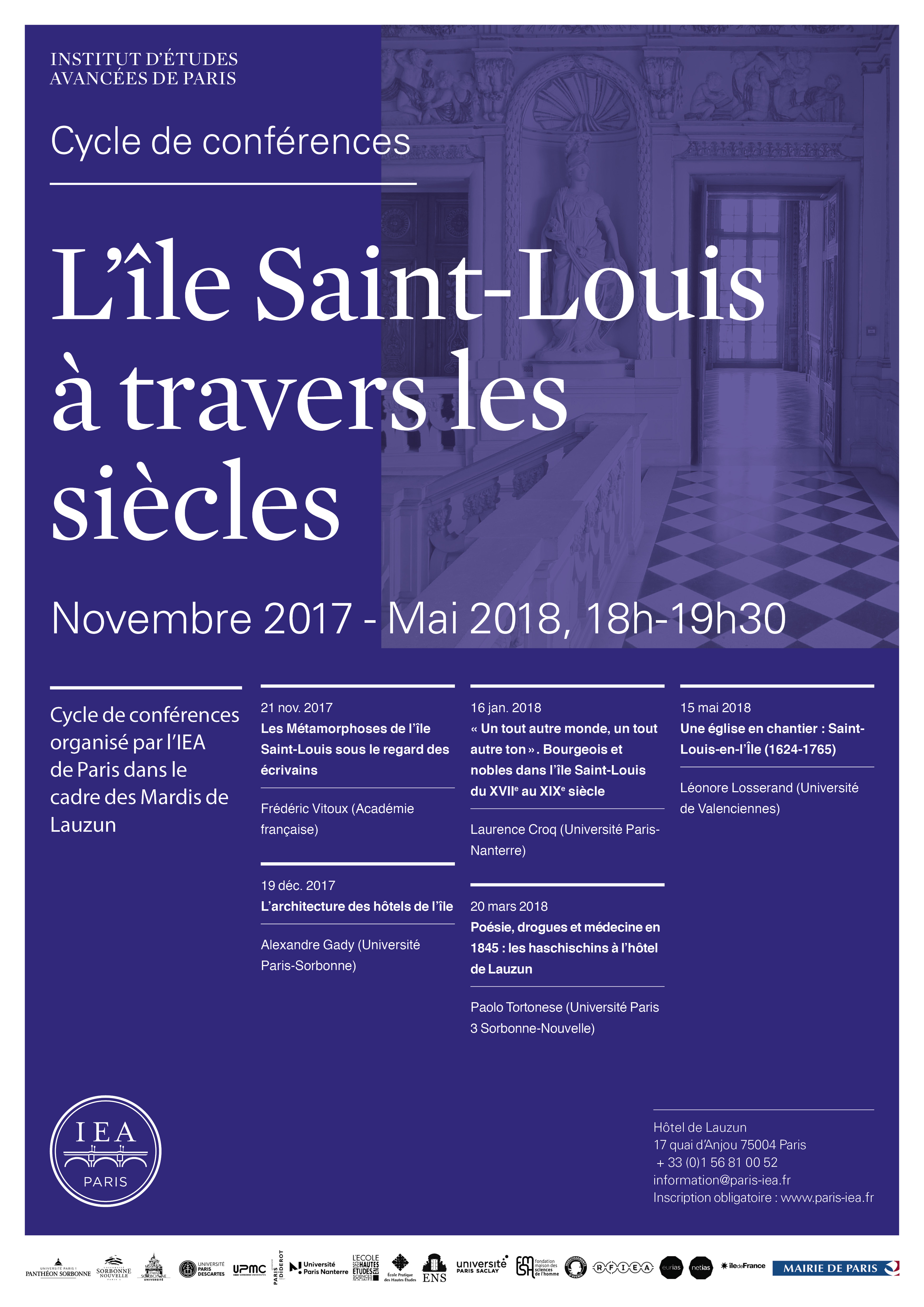 L’architecture des hôtels de l’île - Institut d'études avancées de Paris